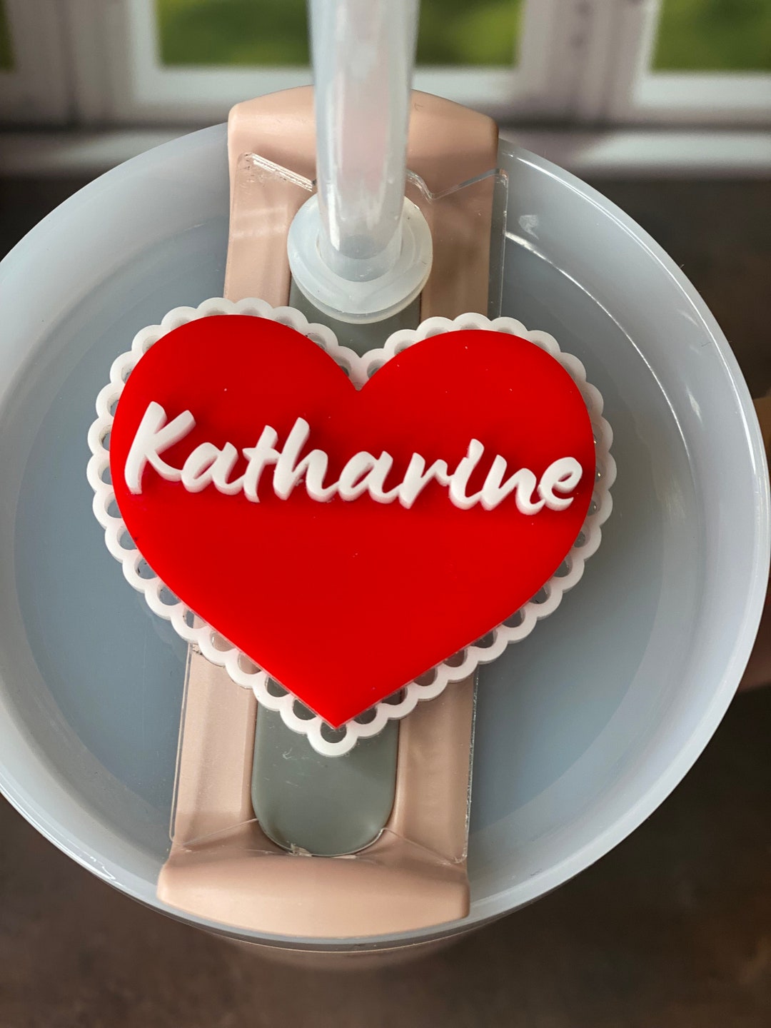 Personalized Heart Name Plate for 40oz Tumbler - Etsy