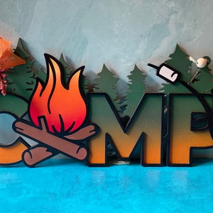 Custom Campfire Door Sign for Cabin, Patio, Campsite or Porch! - Camp ...