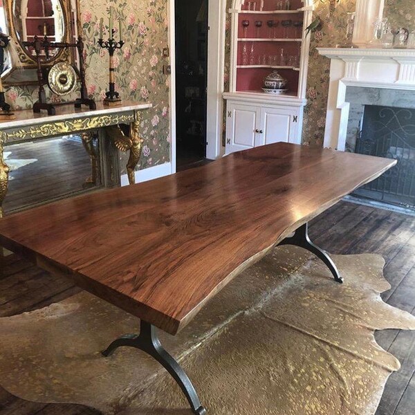 Walnut Dining Table - Etsy UK