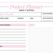 PDF Printable Project Planner - Etsy