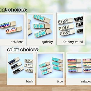 Clean & Dirty Clip on Clothespin Tag for Laundry, Unique Gift, Home ...