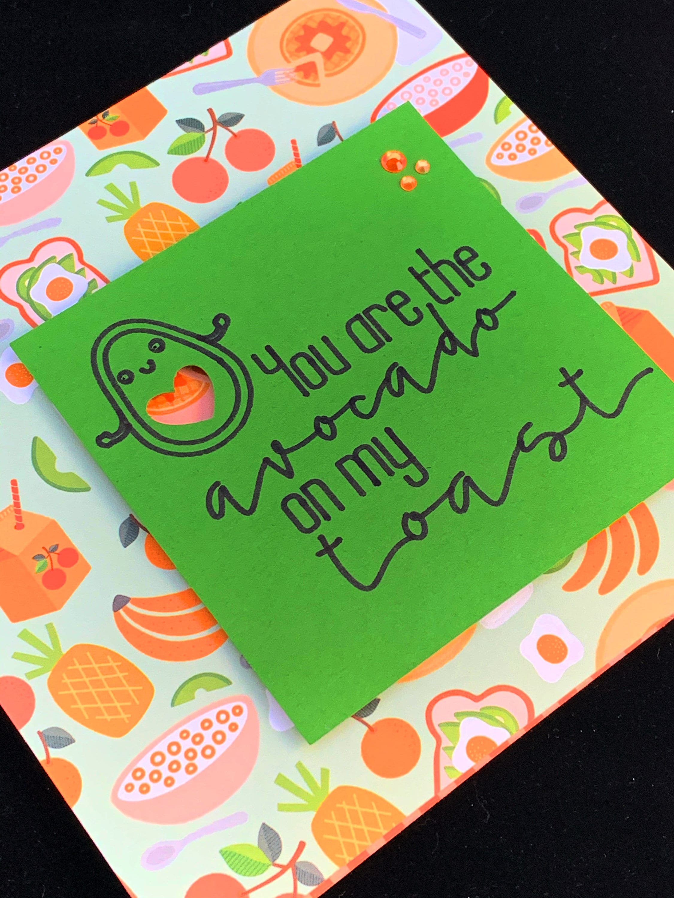 Avocado Toast Friendship Thank You Greeting Card Handmade - Etsy