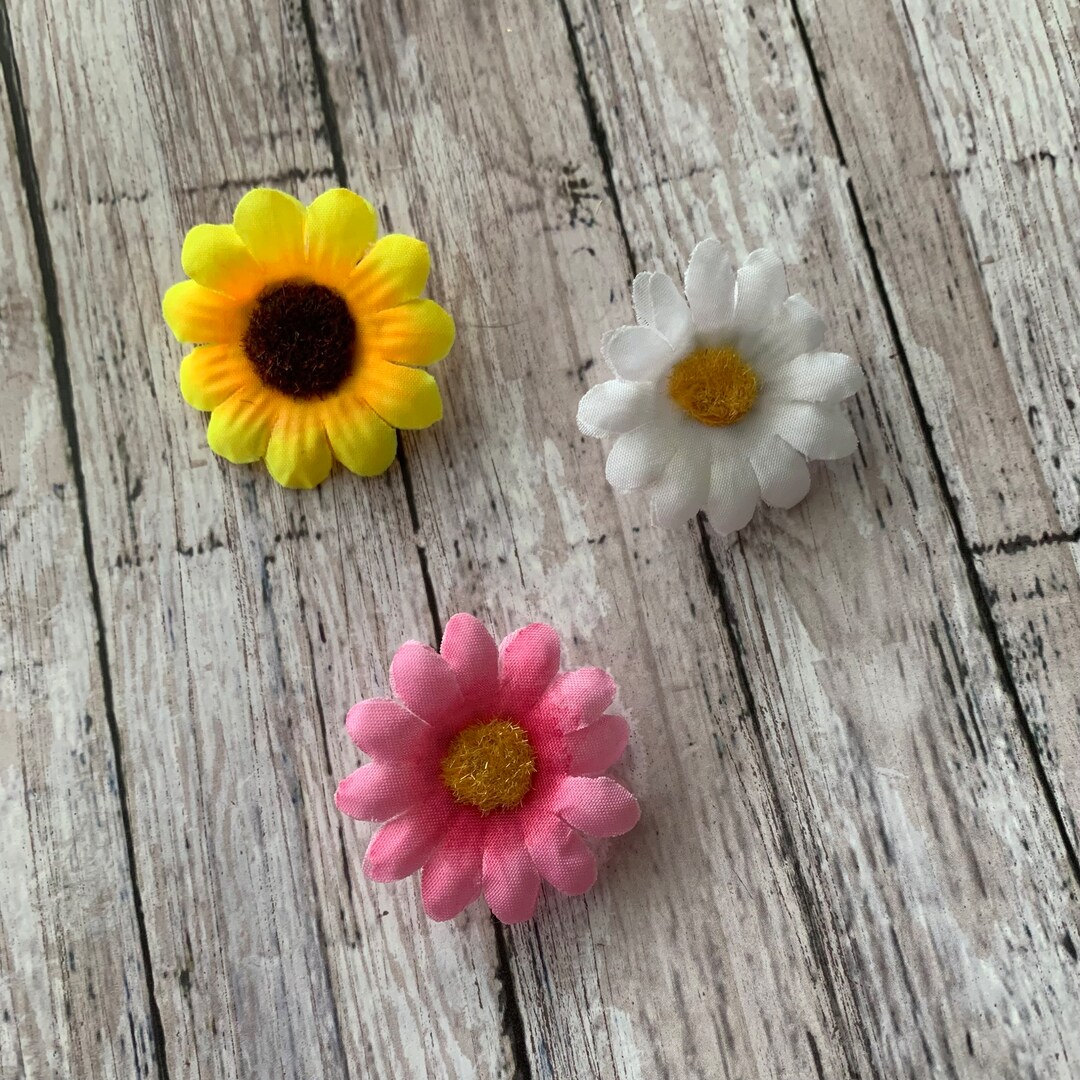 Small Artificial Flowers - Slides on Any Collar - Etsy