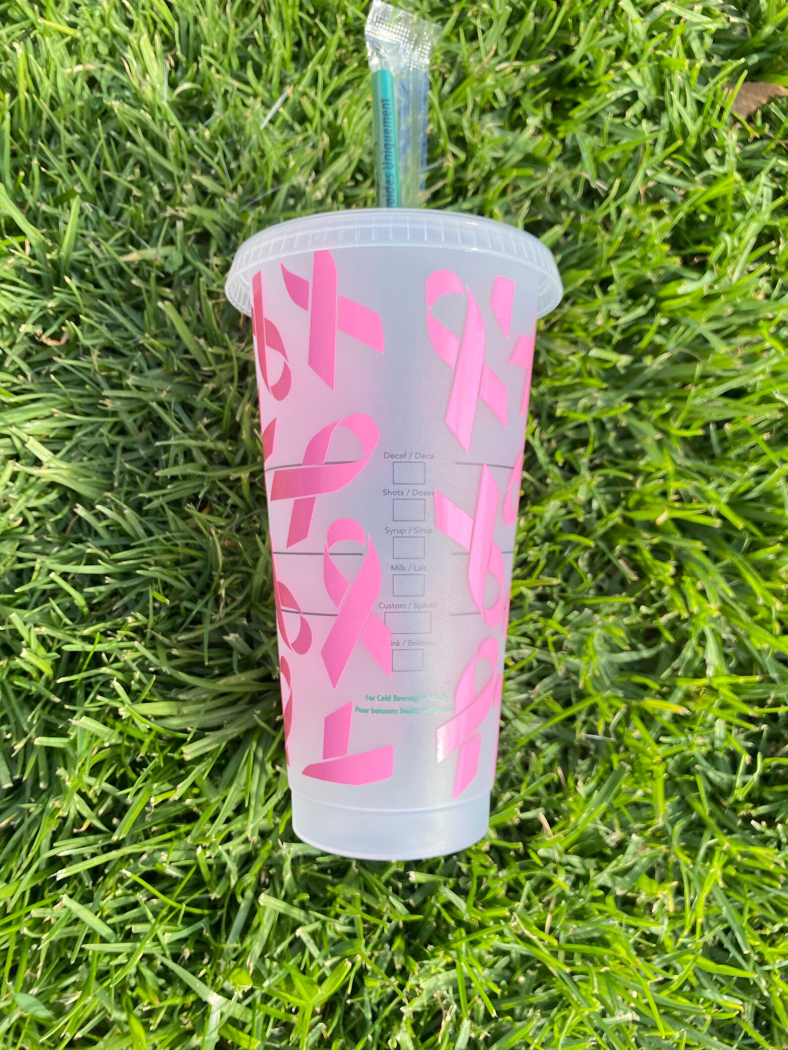 Breast Cancer Awareness Starbucks Cup Breast Cancer Cup | Etsy