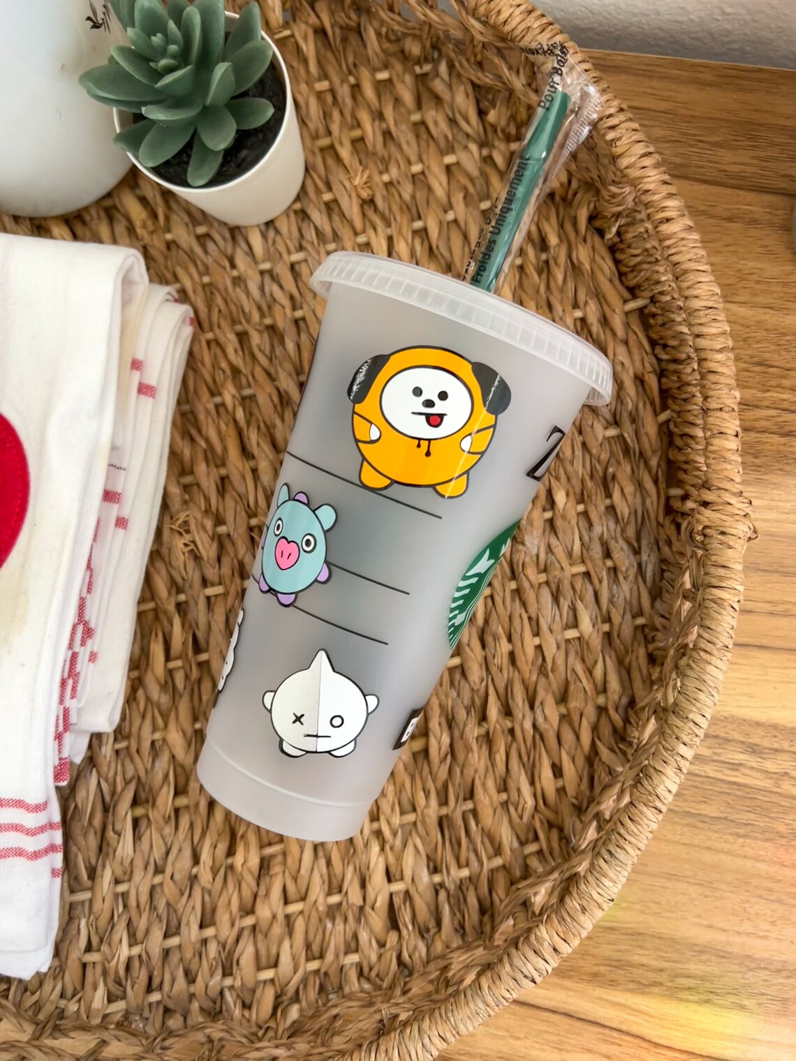 BTS/BT21 Starbucks Cup | Etsy