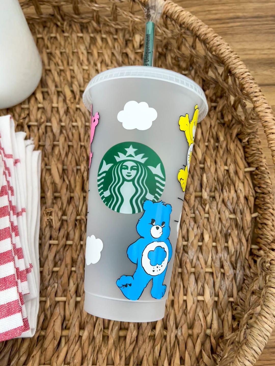 Care Bear Starbucks Cup, Personalized Care Bear Cup, Custom Care Bear ...