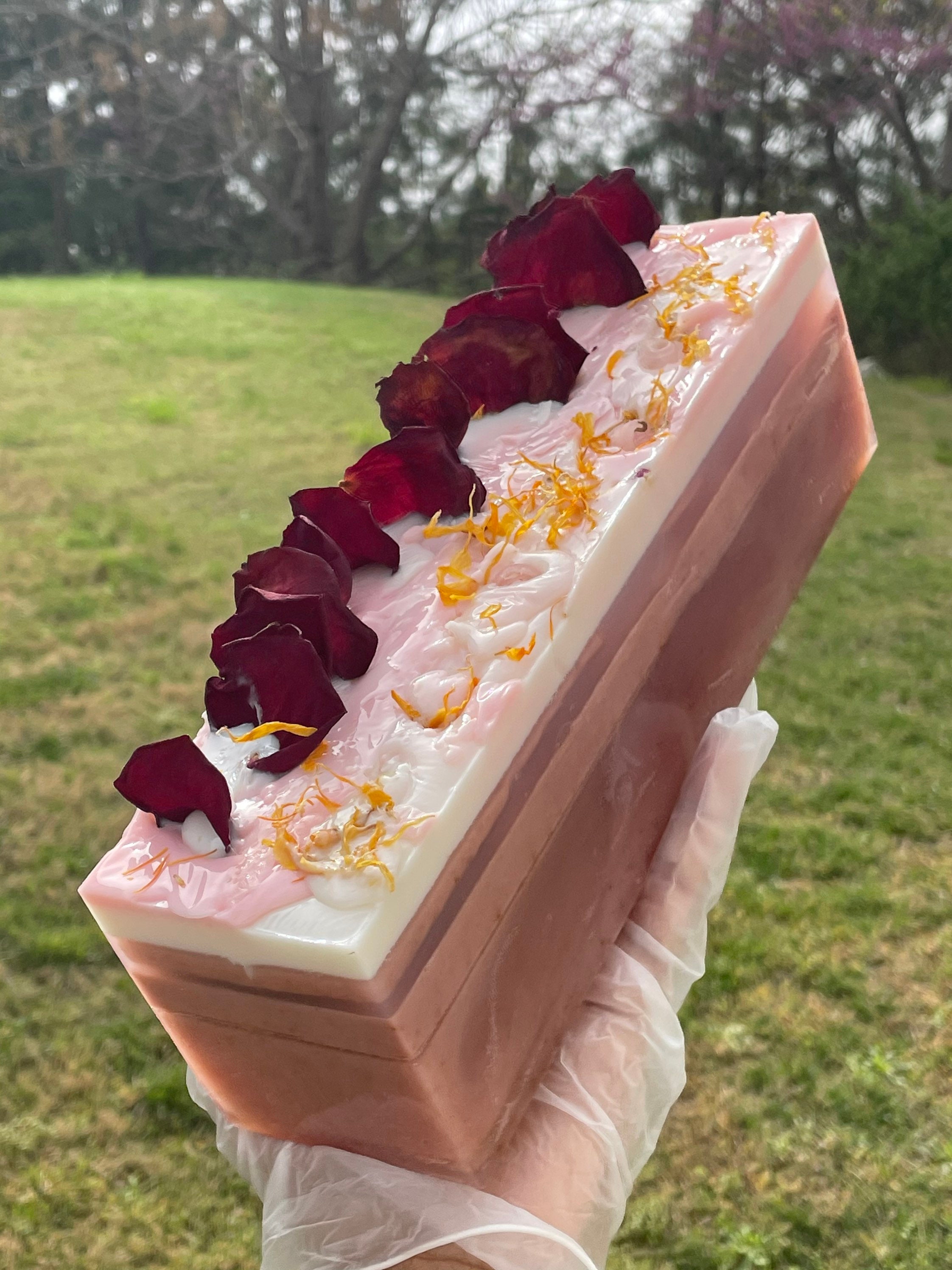 All natural Rose Sea Moss Bar | Etsy