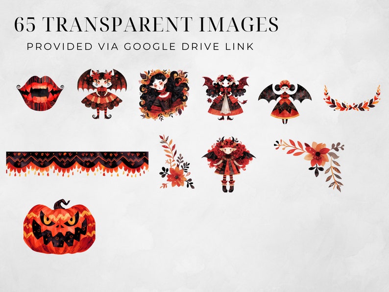 Watercolor Vampire Tea Party Clipart, Download, Vampire Teeth, Spooky ...