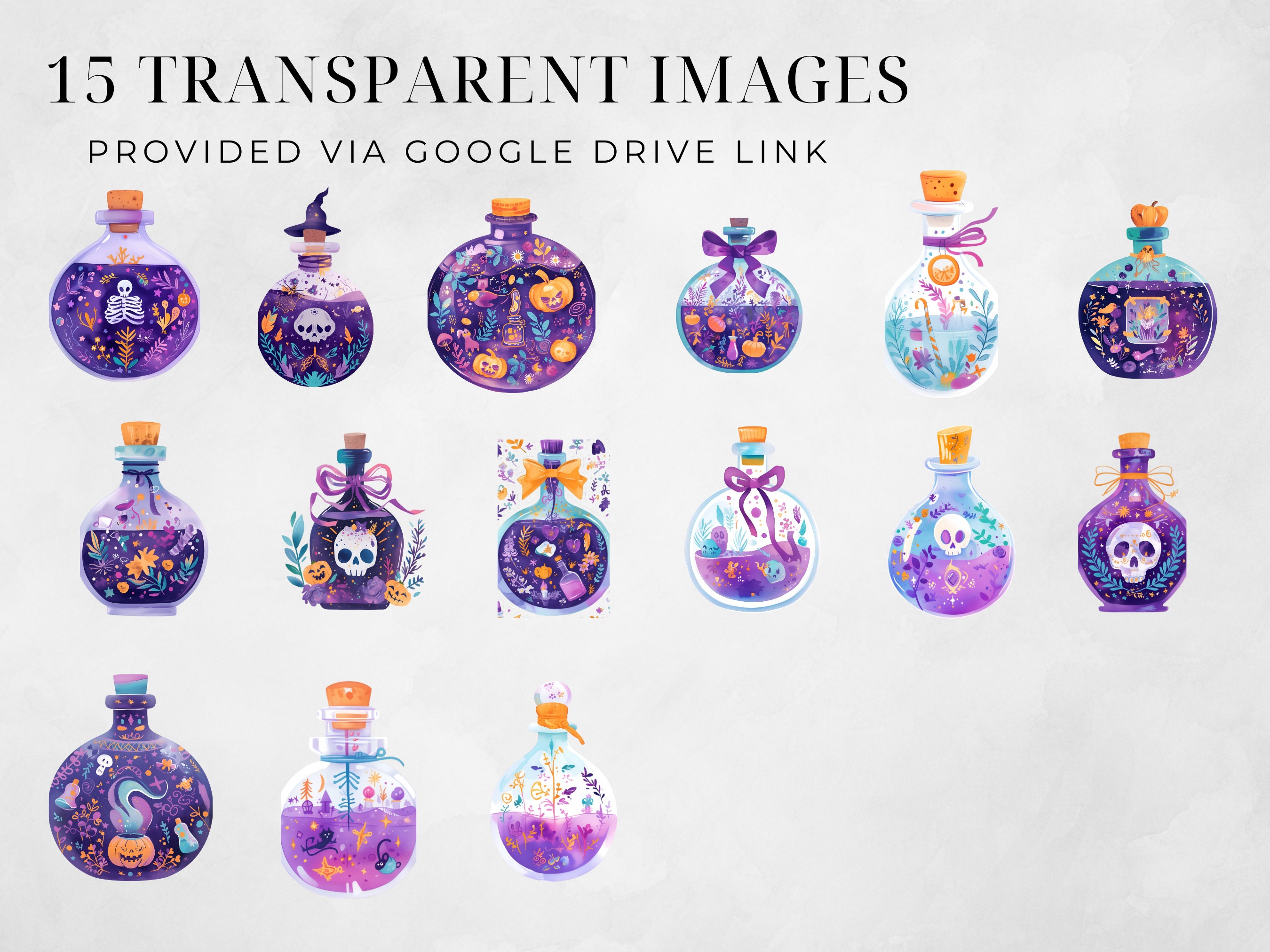 Potion Bottle Clipart, Halloween Items Download, Halloween Candy, Ghost ...