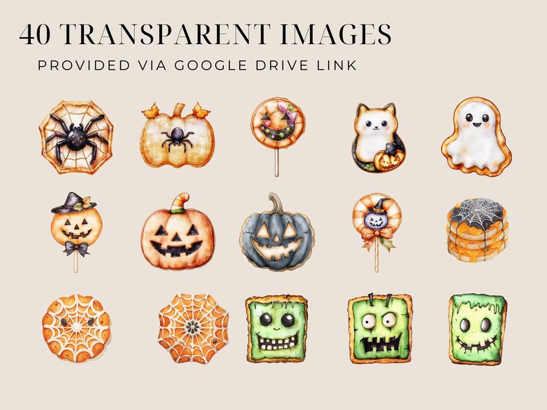 Halloween Cookies Clipart, Halloween Png, Cute Trendy Sublimation Cut ...