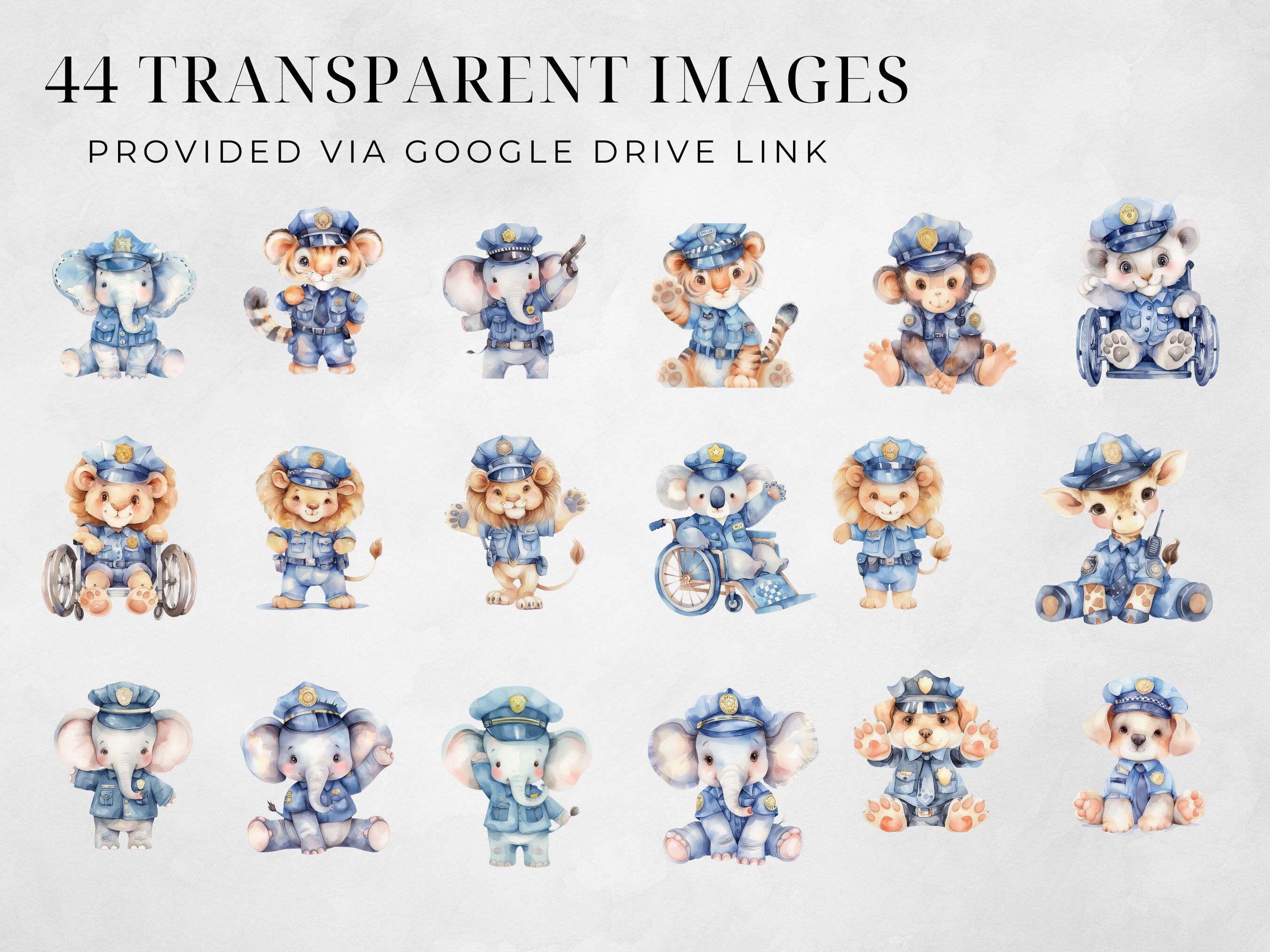 Police Watercolor Clipart, Police Dog Clipart, Police Animals Clipart ...