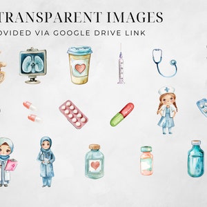 Nurse and Doctor Clipart, Cute Nurse Clipart Bundle, Medical Watercolor ...