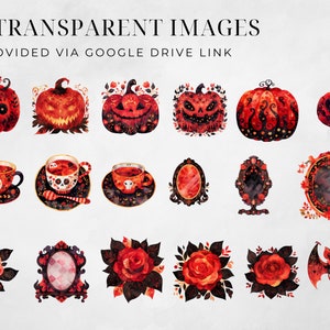 Watercolor Vampire Tea Party Clipart, Download, Vampire Teeth, Spooky ...