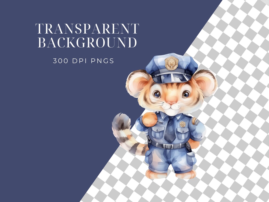Police Watercolor Clipart, Police Dog Clipart, Police Animals Clipart ...