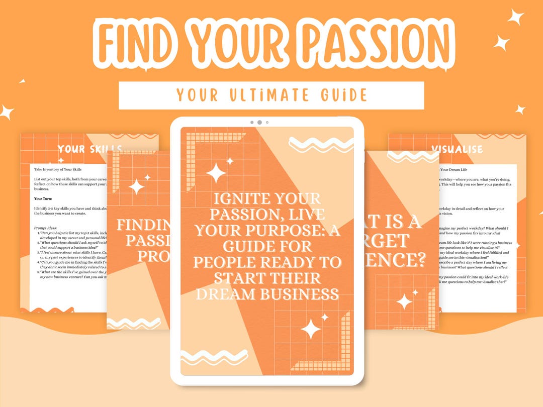 Find Your Passion Workbook Discover Your Purpose Guide Passion Finder ...