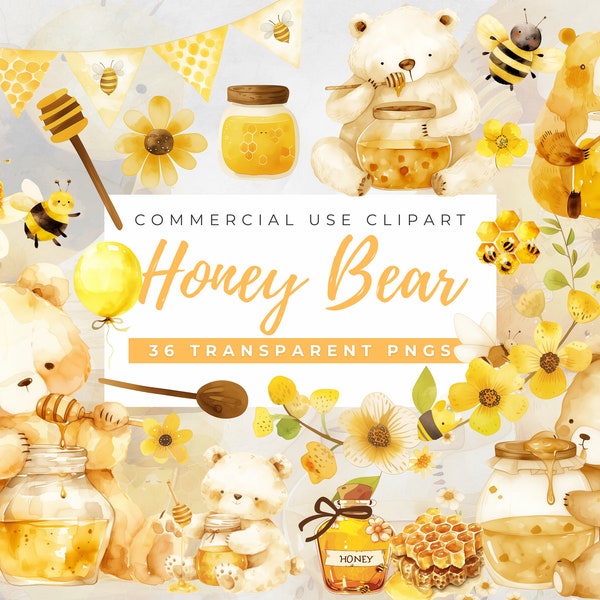 Honey Bee Clipart - Etsy