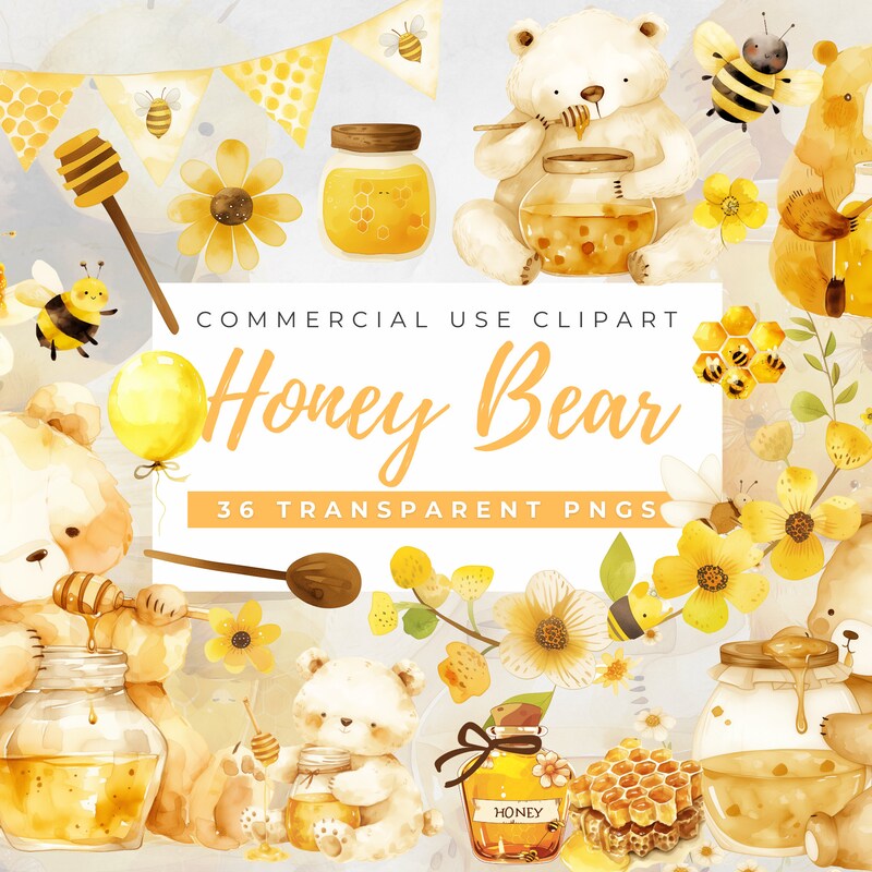 Honey Bee Clipart - Etsy