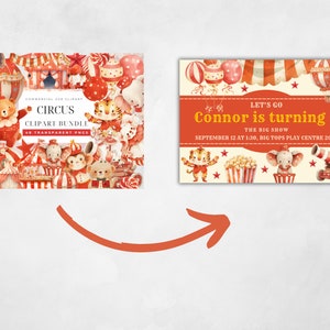 Cute Circus Animal Clipart, Circus Tent Clipart, Circus Elephant ...