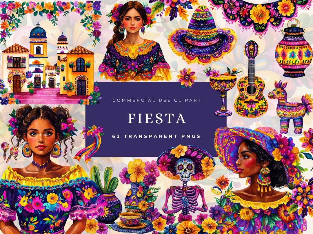 Mexico Clipart, Cinco De Mayo Bundle, Cinco De Mayo Clipart, Sombrero ...