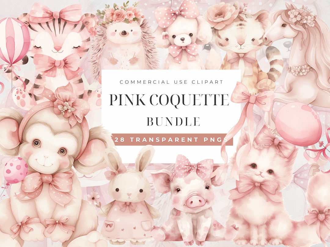 Coquette Bow Clipart, Girl Coquette Clipart, Pink Bow, Pink Coquette ...