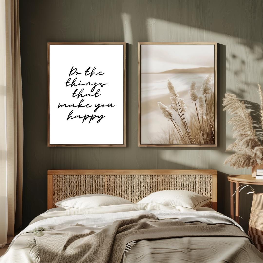 Monochrome Quote Wall Art Set | Minimalist Home Decor | Instant Digital ...