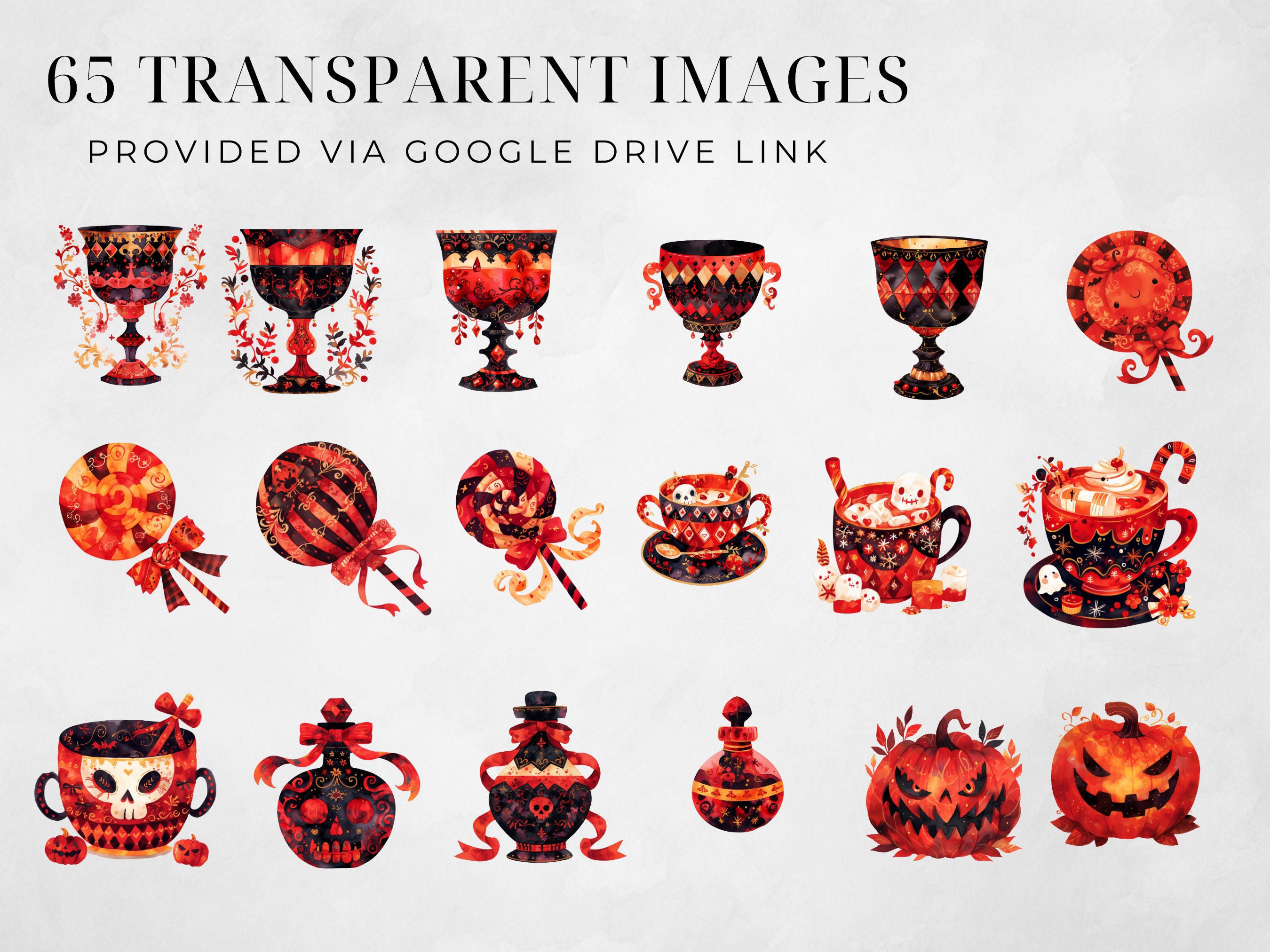 Watercolor Vampire Tea Party Clipart, Download, Vampire Teeth, Spooky ...