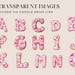Watercolor Valentines Letters Cookies Clipart, PNG Pink Alphabet Cookie ...