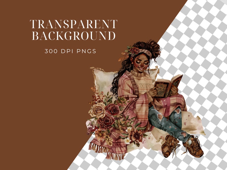 Watercolor Autumn Library Clipart Bundle, Fall Clipart PNG, Books ...