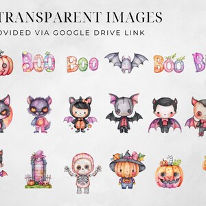 Cute Halloween Watercolor Clipart Bundle, Witch Clipart, Black Cat ...