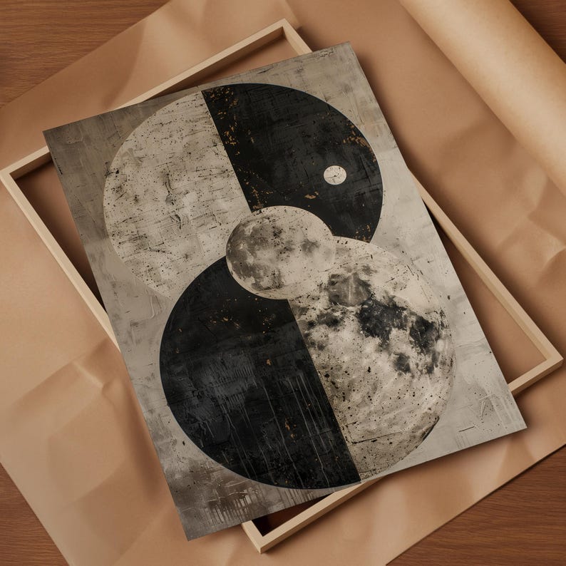 Minimalist Abstract Wall Art Set | Modern Geometric Home Decor ...