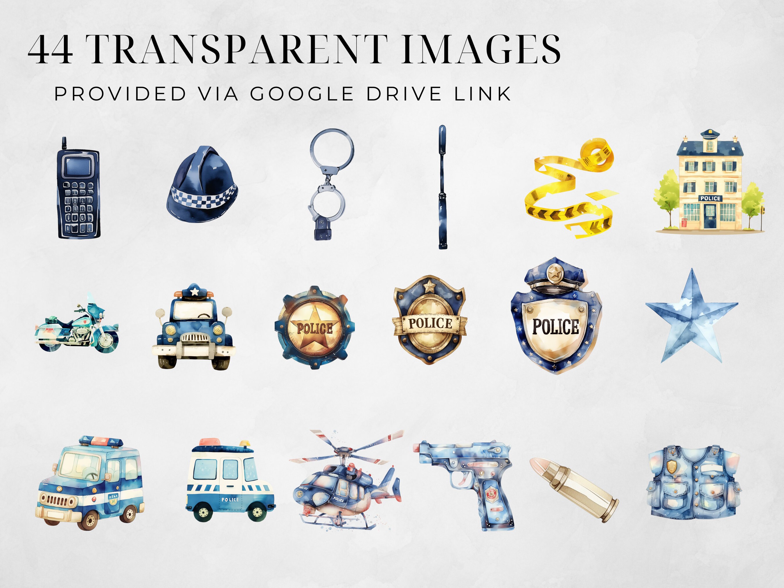 Police Watercolor Clipart, Police Dog Clipart, Police Animals Clipart ...