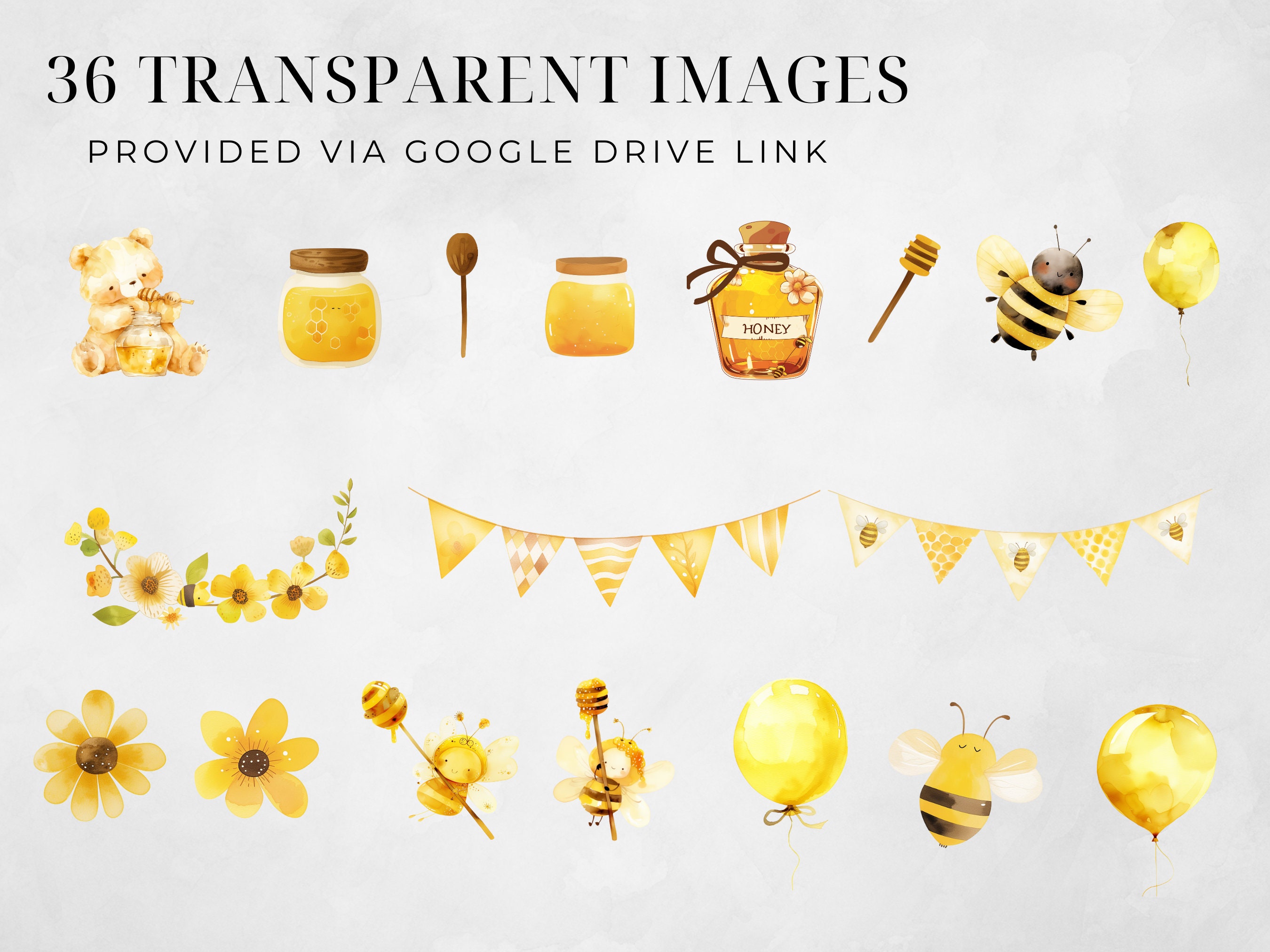 Bear and Honey Clipart, Bear With Honey, Watercolor Honey Bee Clipart ...