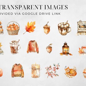 Cozy Fall Clipart Bundle, Watercolor Autumn Clipart, Warm Autumn ...