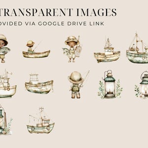 Little Fisherman Clipart, Little Boy Fishing, Printable Watercolor ...