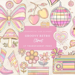 Retro Good Vibes Clipart Groovy 70s Clipart Retro Flower Png Hippie ...