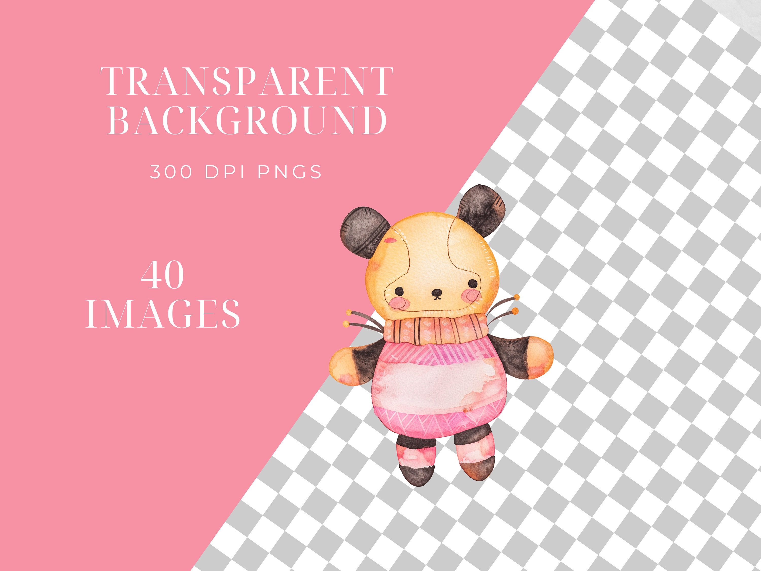 Pink Halloween Watercolor Clipart, Cute Pastel Halloween Girl PNG ...