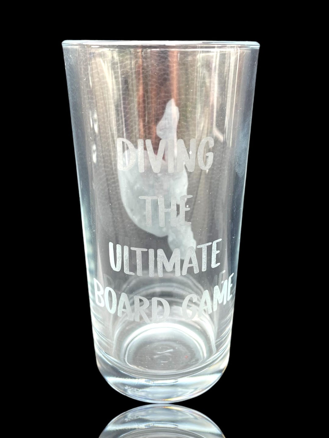 Personalised Springboard Diving Etched Glass Tumbler Gift Water Diver ...