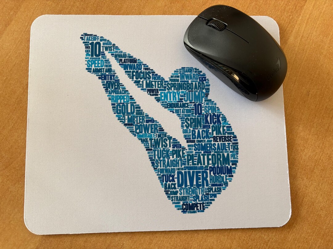 Personalised Springboard Diving Logo Mouse Mat Male Female Unisex ...