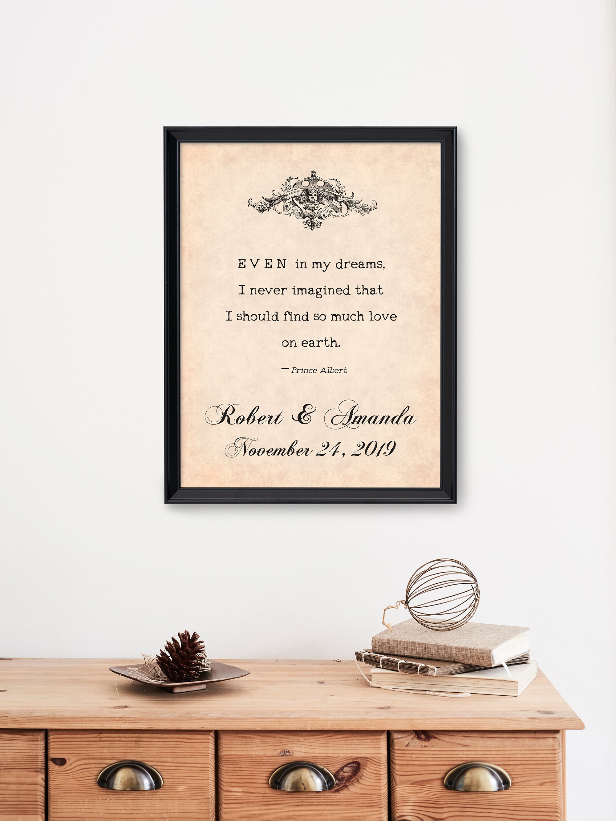 Personalized Wedding Print Victorian Art Print Vintage - Etsy
