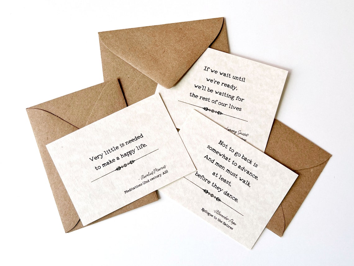 Motivational Quote Cards, Positivity Note Cards, Card Inserts, Quote ...