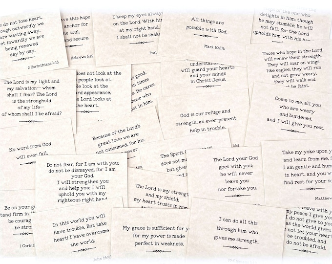 Scripture Cards, Encouragement and Hope, Bible Lunch Box Notes, Memory ...