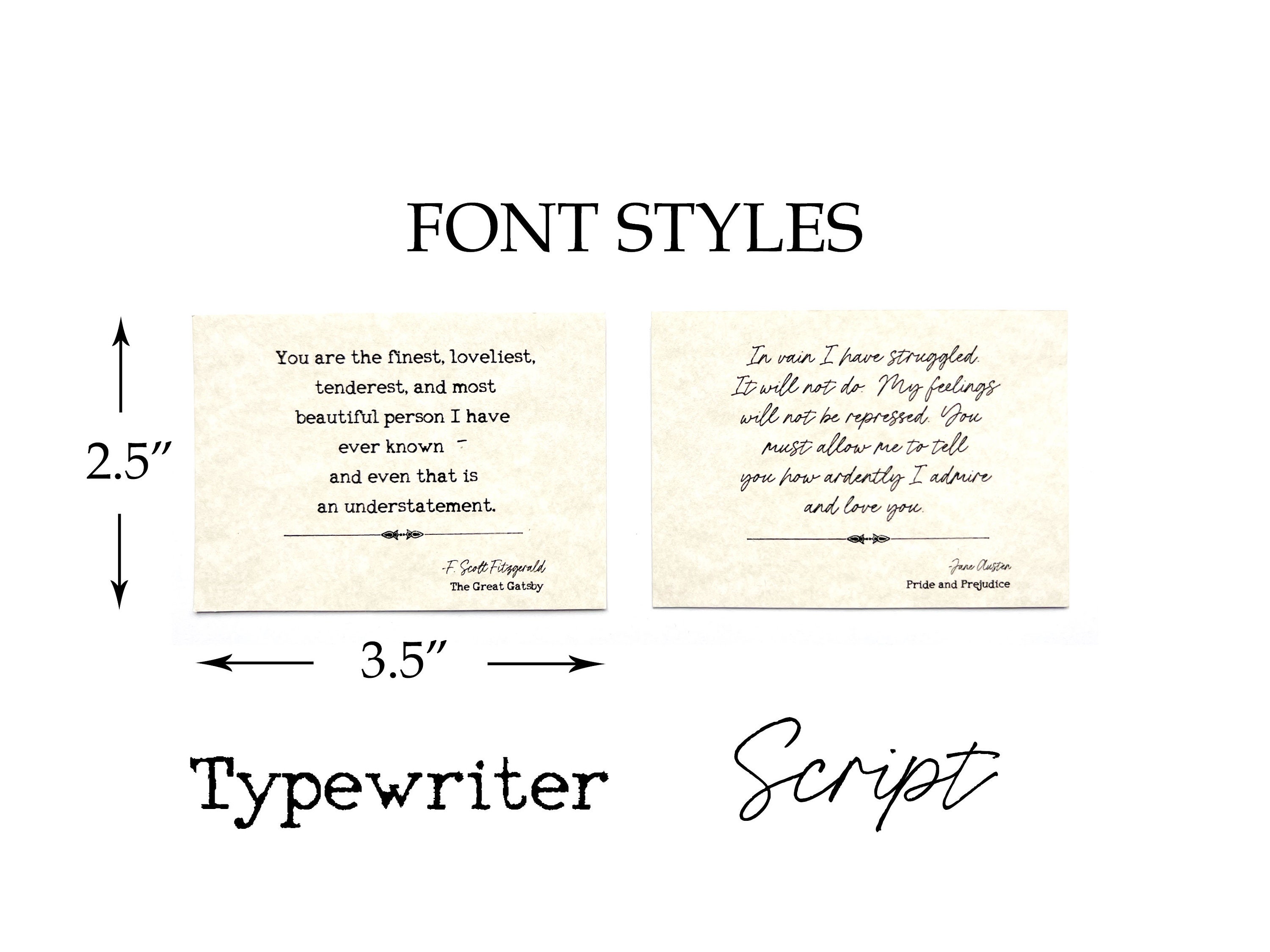 Literary Love Cards, Set of 24, Lunch Box Love Notes for Adults ...