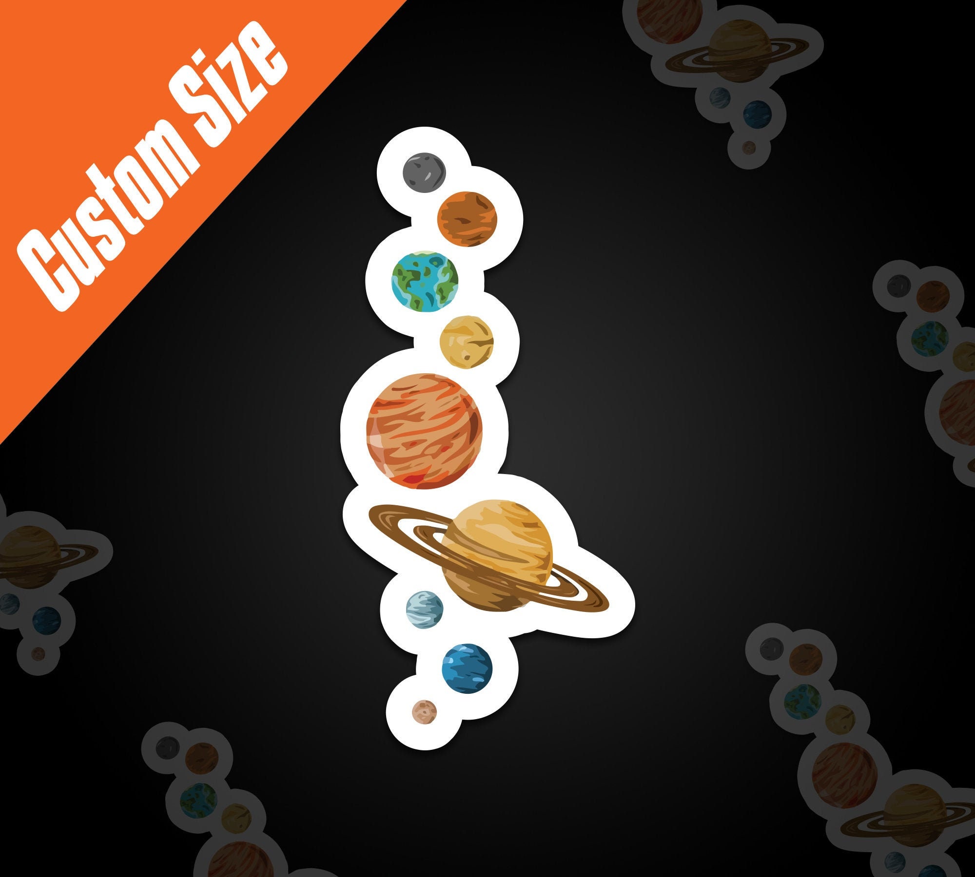 Solar System Sticker Space Sticker Planets Sticker Stars | Etsy