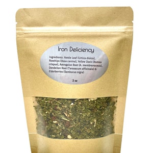 Iron Deficiency Organic Loose Leaf Tea 2oz - Etsy
