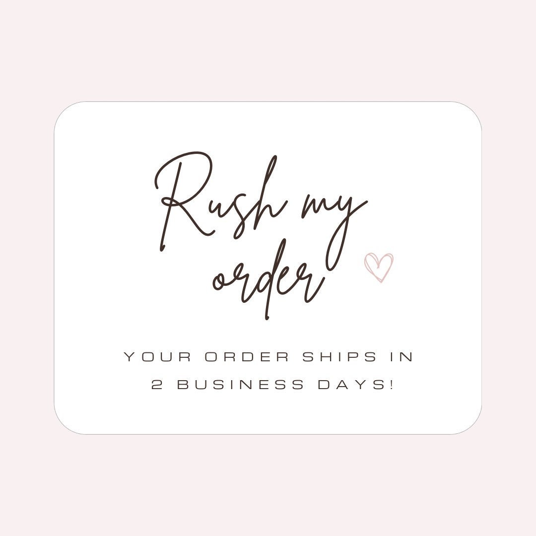 Rush My Order - 2 Day Order Processing - Etsy