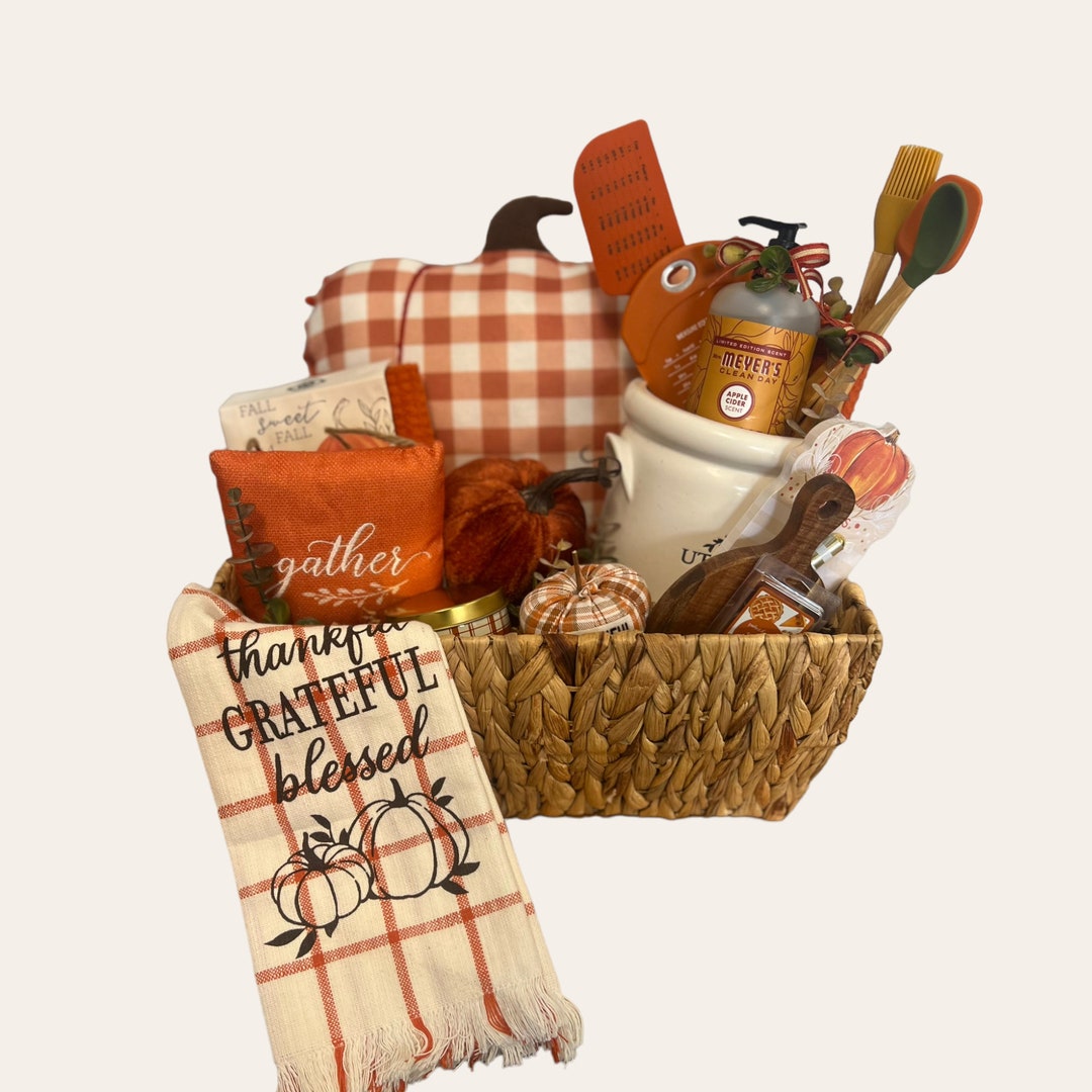 Hygge Fall-themed Gift Basket Sweater Weather Gift Basket Thanksgiving ...