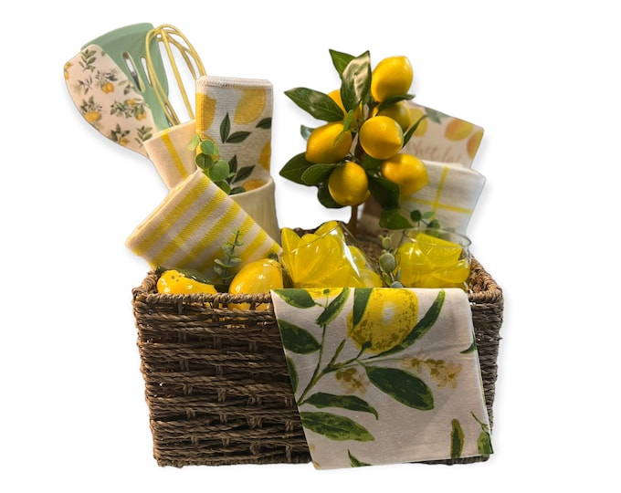 Summer Time “lemon Theme” Basket - Etsy