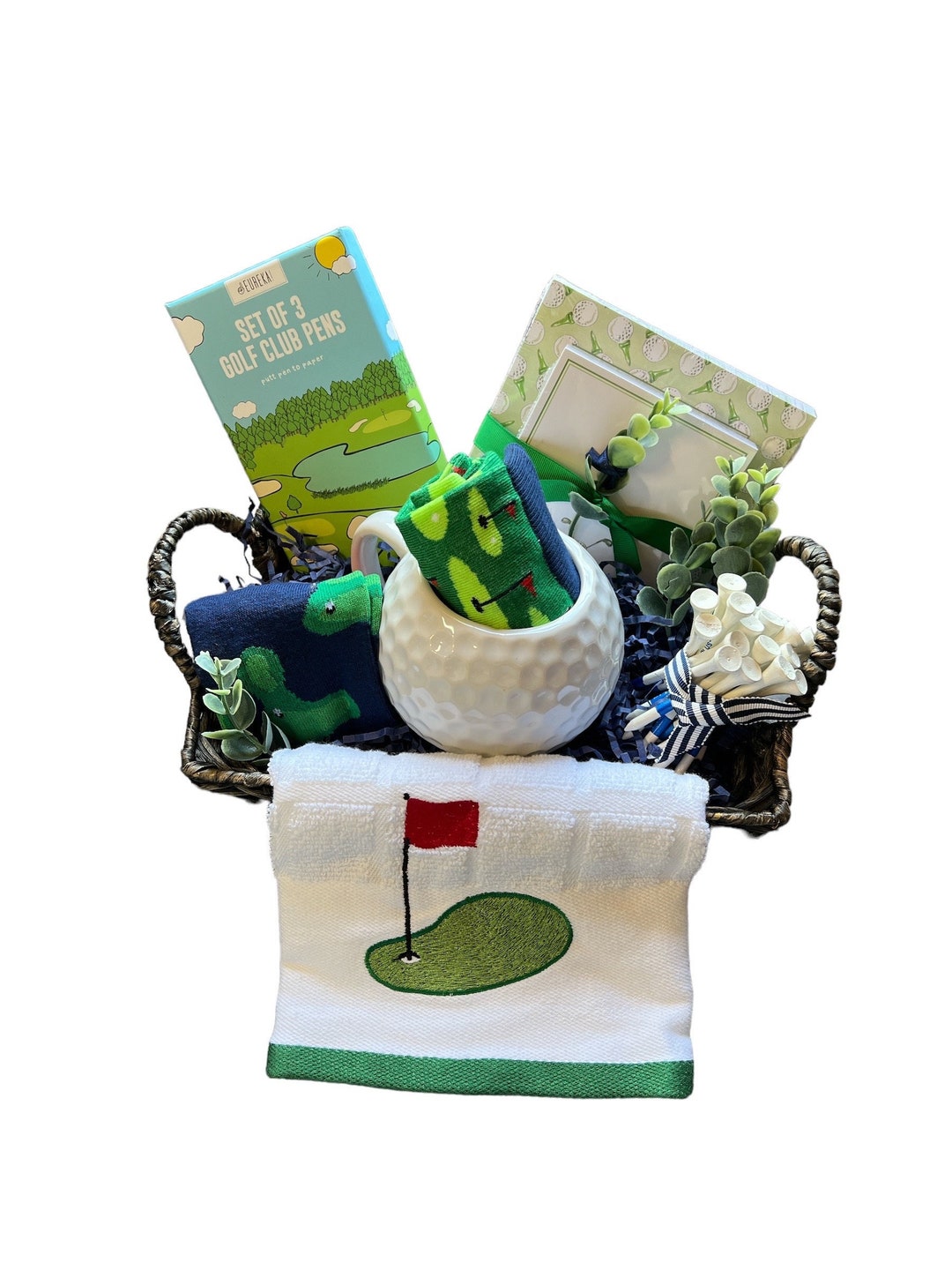 Golfer's Delight Gift Basket Matching Desk Accessories / Employee ...