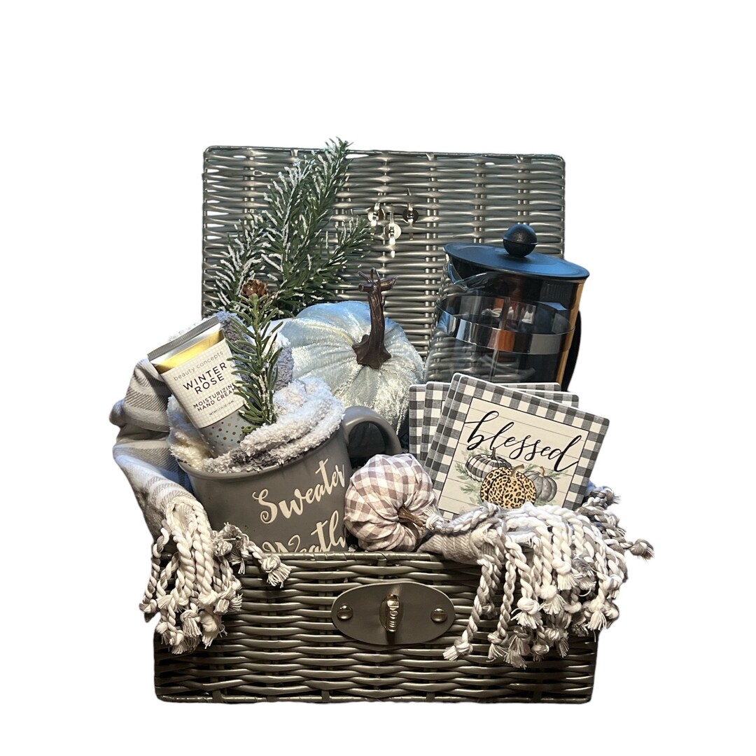 Autumn Harvest Gift Basket: Cozy Fall Hostess Set - Etsy
