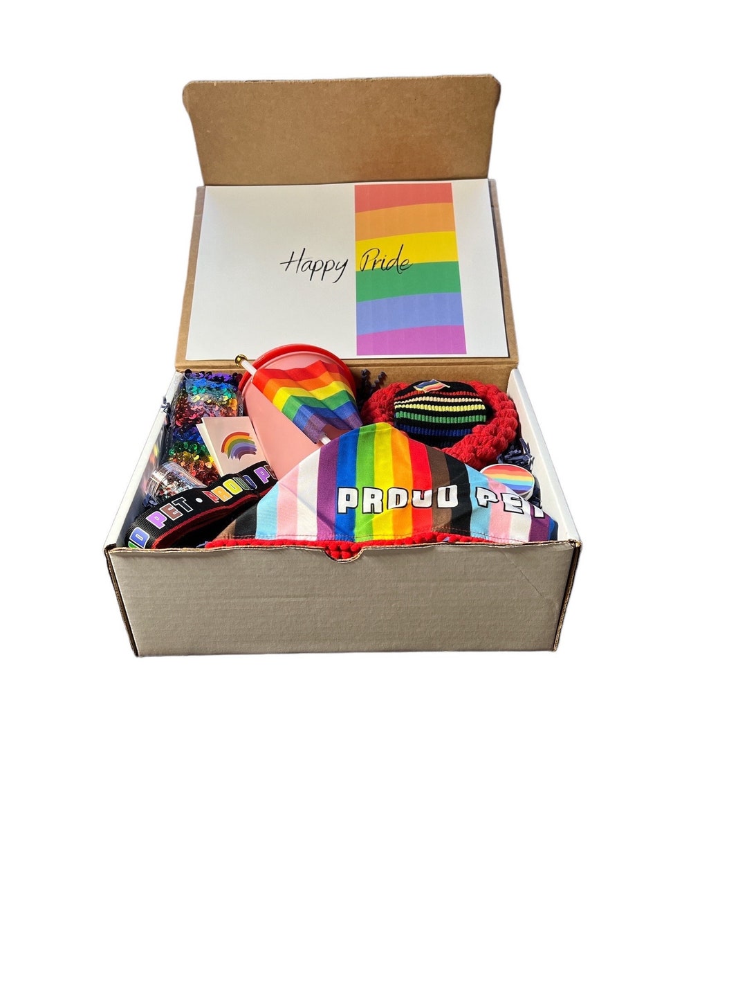 LGBTQ+ Pride Gift Box: Rainbow Accessories for You & Your Pet - Etsy